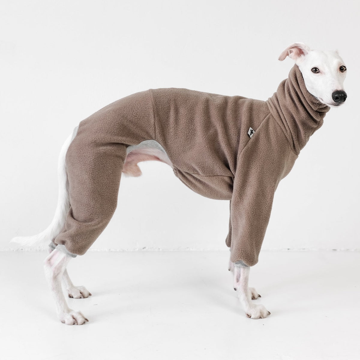 Fleece Overall für Whippets Walnut - Hund Bekleidung – Karma Hund Shop